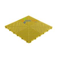 China Red PP Interlocking Floor Tile 400x400mm 18mm Thick for Garage Workshop Flooring for sale