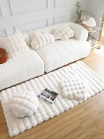 China Checkered Plush Cloud Washable Area Rug for sale