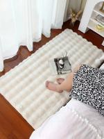 China Checkered Plush Cloud Washable Area Rug for sale