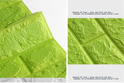 Cina Mattone d'imitazione 770×700mm 10mm degli autoadesivi gialli della parete 3d dell'oro in vendita