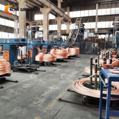 Cina 12000T/anno Linea di produzione di fusione continua di barre di rame per l'elettroestrazione del rame in vendita