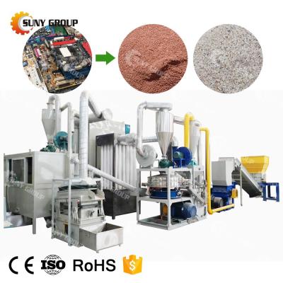 China Krachtige 99,9% scheidspercentage afval PCB metaal recycling installatie voor grote capaciteit Te koop
