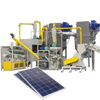 China Efficiently Recycle Mono Solar Panels with PLC Controlled Crushing Separating Machine for sale
