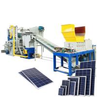 China Efficiently Recycle Mono Solar Panels with PLC Controlled Crushing Separating Machine for sale