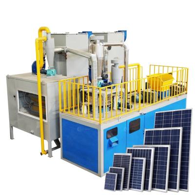 China PLC Controlled Solar Panels Recycling Plant for Photovoltaic Cell Crushing and Separating for sale
