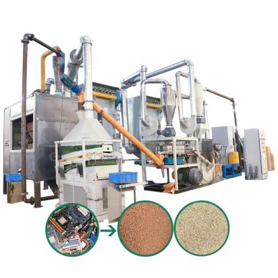 Cina Linea di produzione di riciclaggio di schede elettroniche di scarti da 200 a 1000 kg/h con potenza di 55 kW in vendita