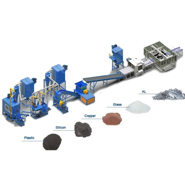 Quality Recycling Function Solar Panel Crushing Separating Machine with 200-1000kg/h for sale
