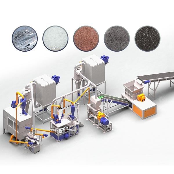 Quality Recycling Function Solar Panel Crushing Separating Machine with 200-1000kg/h for sale