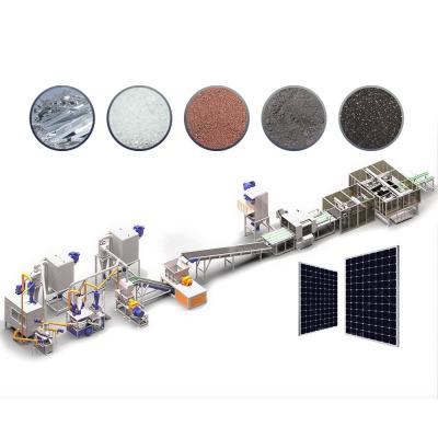 China 220v/380v zonnepanelen recycling installatie glas verwijderen scheiding machine voor recycling Te koop