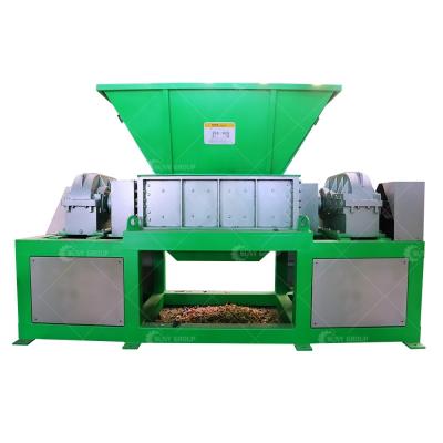 China PLC Controlled Double Shaft Shredder for Wood and Crinkle Cut Paper Shredding for sale
