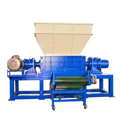 China 9CrSi/D2/SKD-11 Blades Double Shaft Shredder for High Capacity Waste Tyre Recycling for sale