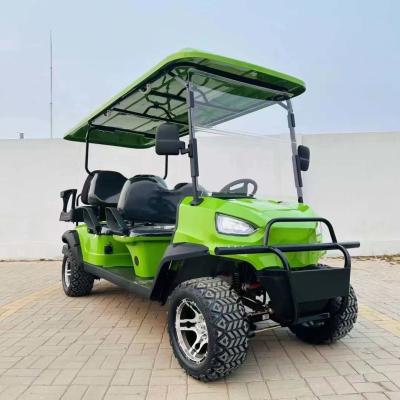 中国 4人座 60v 100ah マクフェルソン 独立式懸垂 電動ゴルフカート オフロードタイヤ 販売のため