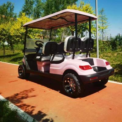 Cina 4 Seater Electric Golf Cart Pink Outdoor Theme Park New Design Off-road Manufacturer Wholesale in vendita