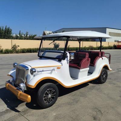 8 Seater Electric Classic Golf Cart White Outdoor Vintage Car Lithium Battery Manufacturer Wholesale