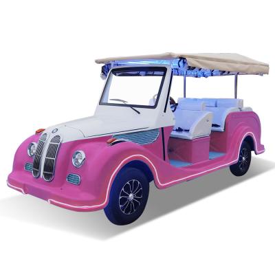 China Comfortabele 8 zitplaatsen elektrische klassieke golfwagen Nieuwe ontwerp toeristische toeristische auto for sale