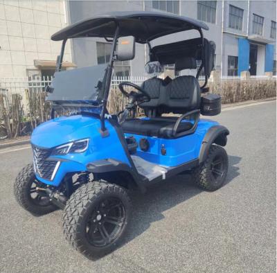 China Luxe elektrische golfkar voor ultieme comfort en stijl 6 zitplaatsen met premium bekleding Te koop
