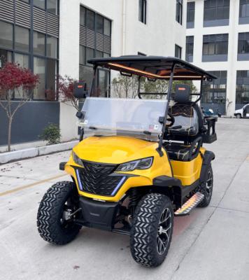 China 2+2 zitplaatsen Golfkar met CE-certificering Off-road banden en carrosserie kleur aanpasbaar Te koop