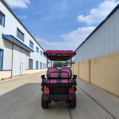 Cina 6 posti Carro da golf elettrico 72V rosa Litio Off Road Strada Legal Utility Custom Velocità massima di viaggio 45km/h in vendita
