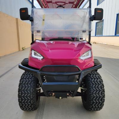 Cina 6 posti Carro da golf elettrico 72V rosa Litio Off Road Strada Legal Utility Custom Velocità massima di viaggio 45km/h in vendita