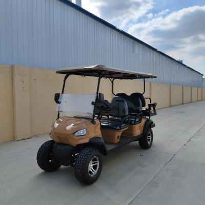 China Electric Utility Custom Khaki Daily Use Golf Cart 6 Seater 72V Lithium Battery for sale