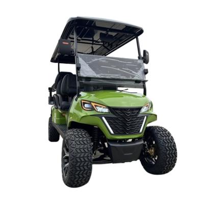 Cina Motore a corrente alternata da 5 kW pneumatici fuoristrada da 14 pollici Buona configurazione di assorbimento degli urti carrello da golf a colori personalizzabili in vendita