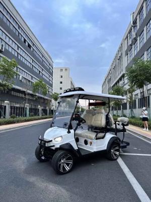 China 110V-220V Charging Input 4 zitplaatsen Golf Buggy Elektrisch voertuig met gordels en overrollen bescherming Te koop
