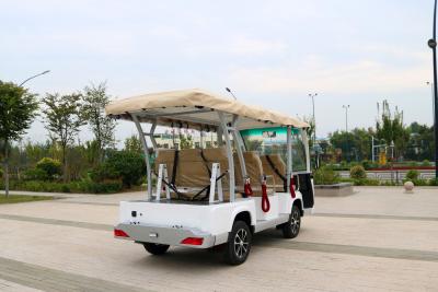 China New Energy Lithium Battery Electric White Convertible Sightseeing Car Suitable For Scenic Spots, Hotels And Airport Transfers With Customizable Colors for sale
