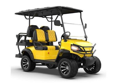 中国 ODM/OEM ライブリーイエロー 4人乗りクロスカントリー 高容量電気ゴルフカート CE認証 販売のため