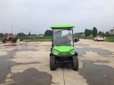 China 可変4人座明かり緑色電気ゴルフカート 景色スポットやビーチ 低ブレーキ距離 for sale