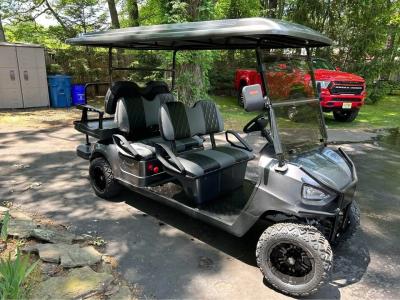 China Carrinho de golfe elétrico de luxo de seis lugares cinza off-road com cor e logotipo personalizáveis disponível OEM e ODM à venda