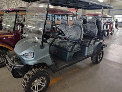 Cina 4 + 2 posti Grigio lussuoso puntato batteria al litio elettrico fuoristrada golf cart in vendita