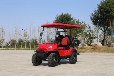 China Retro Chinese Red 2+2-Seater Electric Golf Cart Lead-Acid Battery Lithium Battery Support Customized Services for sale
