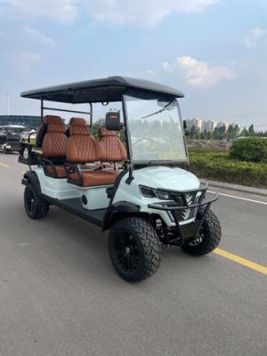 Cina Classic Bianco Sei posti Off-Road elettrico di lusso Golf Cart Batteria al litio Supporta colore personalizzato E LOGO in vendita