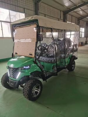 China Cheap Hunting Electric Lithuim Batteery Six Seater Golf Cart 4-6 Seats 78v 4 Wheels With Rain Curtain for sale