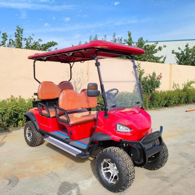 China Electric 4 Seater Off-Road Golf Cart With Underseat Storage Compartment And 220V Charging Input Voltage for sale