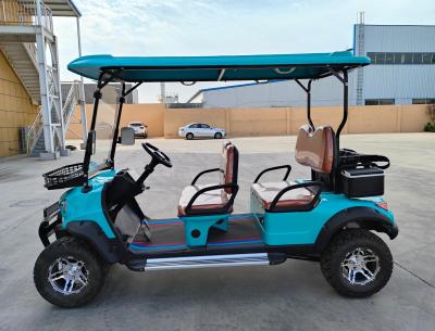 China Electric 4 Seater Off-Road Golf Cart With Underseat Storage Compartment And 220V Charging Input Voltage for sale
