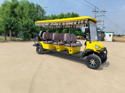 China New Style Eight-Seater Electric Golf Cart with 5kW AC Motor and Dual Battery Options for Resorts and Campuses for sale