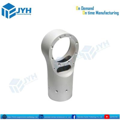China Custom CNC-Machined Aluminum Support Bracket with Flanged Bore and Precision Mounting Holes for sale