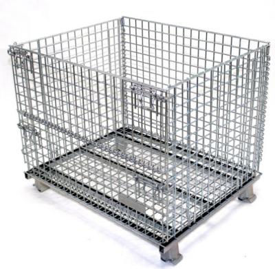 Cina Gabbie pulite facili del pallet della rete metallica, gabbie del magazzino sulle ruote inossidabili in vendita