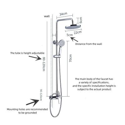Cina High Pressure Rainfall Chrome Head Shower Set With Handheld Combo Brass in vendita