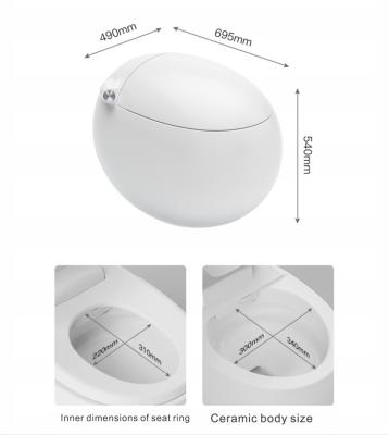 China Sensor Bathroom Ceramic Smart Toilet One Piece S Trap Siphonic Commode for sale