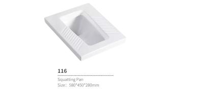 Cina Tipo ceramico gabinetto di Pan Toilet Floor Mounted Squat di edificio occupato in vendita