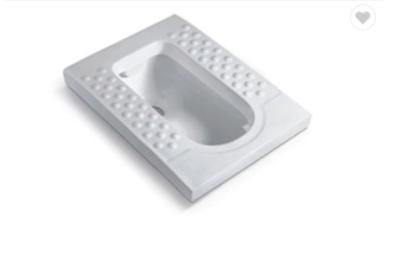 Cina Edificio occupato bianco lucido Pan Toilet Water Storage Bend che occupa Pan Water Closet in vendita