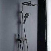 China Wall Mounted Black Matte Shower Head Set 8