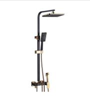 China Rainfall Bathroom Shower Head Set Thermostatic Control Complete Brass for sale