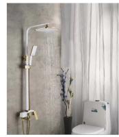 China Rainfall Bathroom Shower Head Set Thermostatic Control Complete Brass for sale