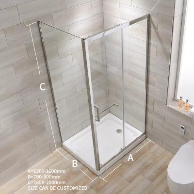 Cina 4pcs che fanno scorrere le cabine della doccia del bagno inondano la cabina di vetro 1200X80X225cm in vendita