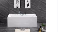 China Rectangular 2 Person Soaking Tub Freestanding White Solid Surface Acrylic for sale