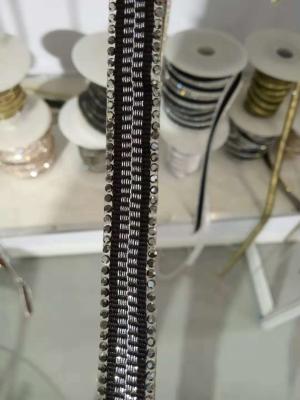 China Hot Fix Weave Crystal Trimmings Resin Strip Glass Stones Rhinestone with Weave Banding Fashion Decoration Garment Trim for sale