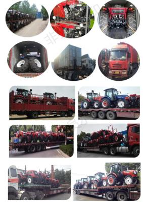 China Fabrik-Versorgung 4*4 drehte getriebekasten-Brennstoffdieselschlepper 35HP 45HP 55HP 60HP 4WD gehenden Dieselmit Vorderseite lo zu verkaufen